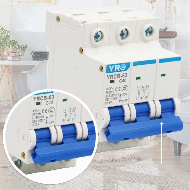 YRCB-63 10A 16A 20A 25A 32A 40A 50A 63A 2P AC 400V Mini Circuit Breaker ...