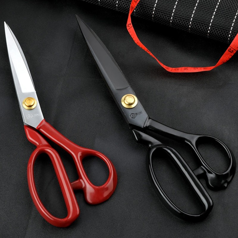 1Pcs Professional Dressmaking Tailor's Scissors for Cloth Black Red ...