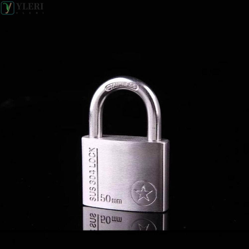 YLERI 304 Stainless Steel Padlock, Weatherproof Heavy Duty Gate Padlock ...
