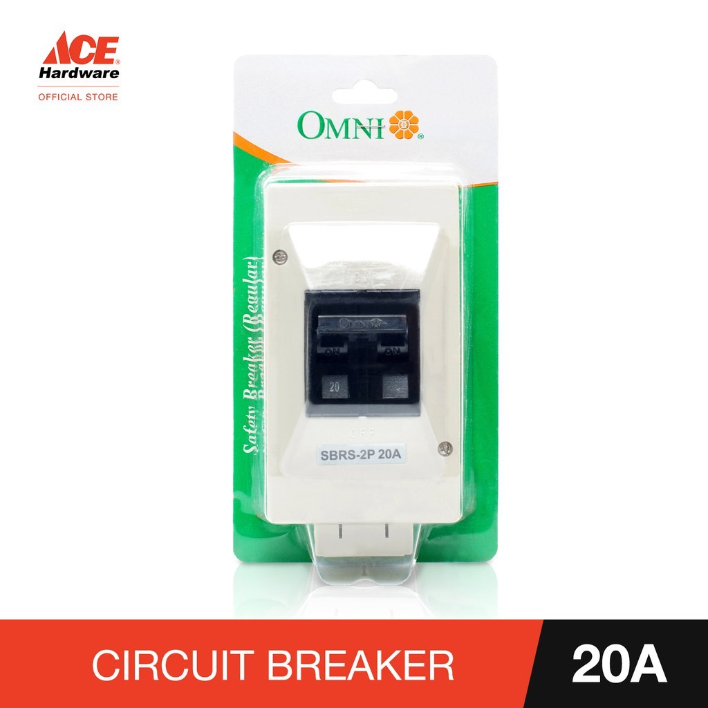 OMNI Circuit Breaker 20A 2Poles W/ Universal Outlet | Shopee Philippines