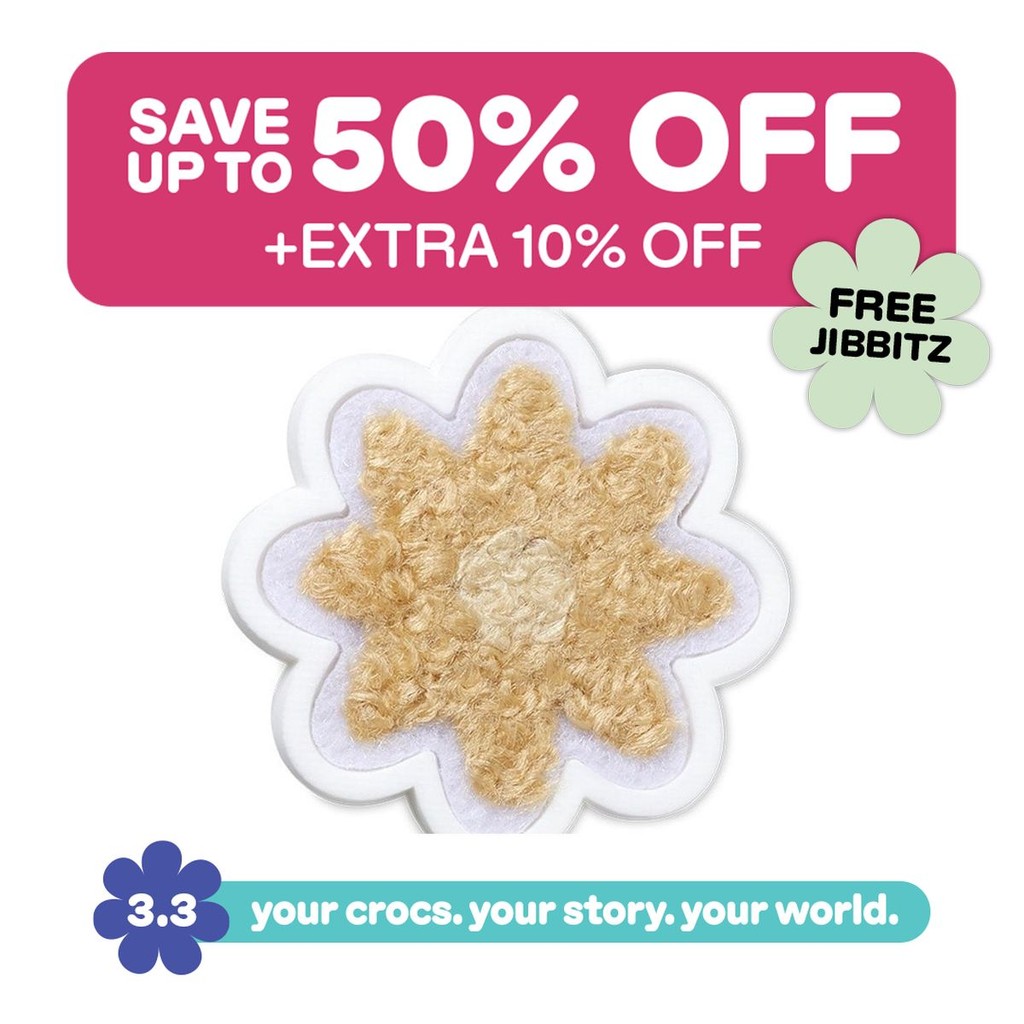 Crocs Jibbitz Charm Tufted Tan Daisy | Shopee Philippines