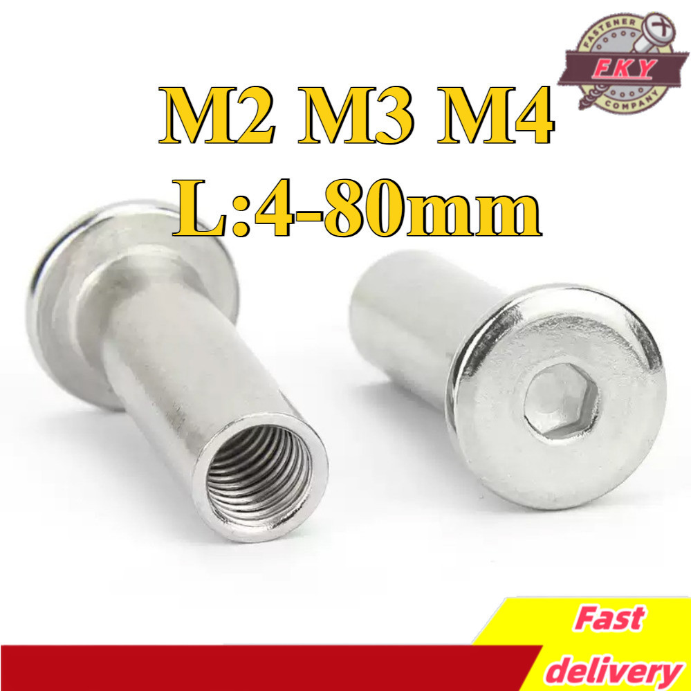 M2/M3/M4 Rivet Screws Locking Screws SUS304 Inverted Hexagon Socket ...