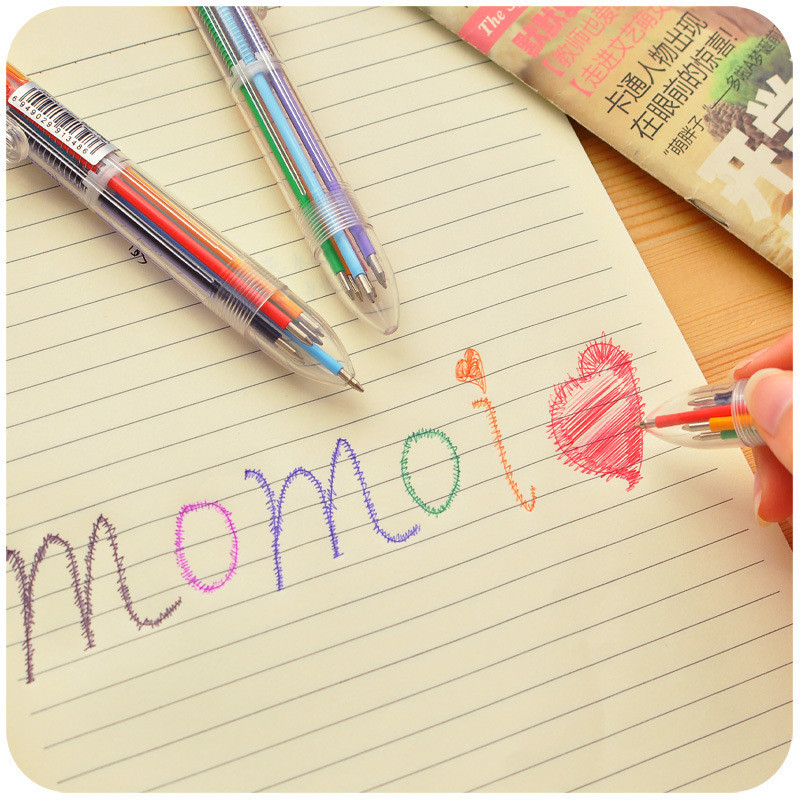Hami Multi Colored Pen 0.5mm 6-Color Ballpoint Pen 6-in-1 Ball Pen For ...