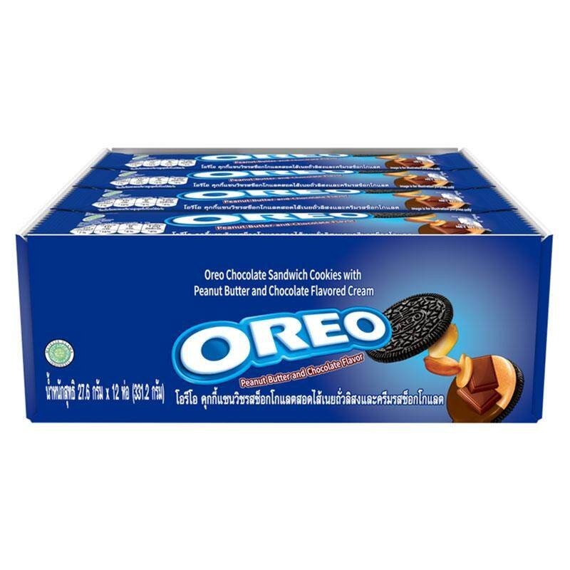 Oreo Chocolate Sandwich Cookies With Peanut Butter & Cream 28.5g x 12 ...