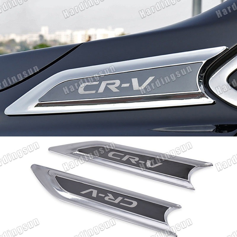 2Pcs Car Body Front Side Fender Emblem Stickers Chrome Exterior Decal ...