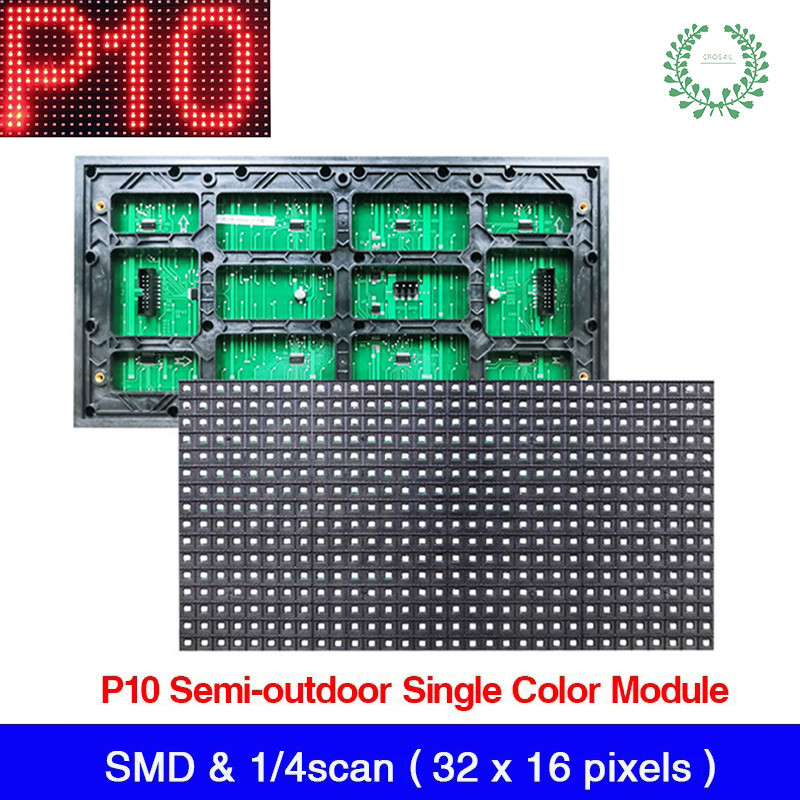 P10 Semi-outdoor Red Color LED Display SMD Panel Module 32 Ire | Shopee ...