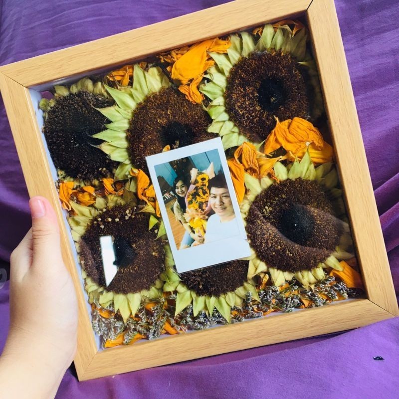 Wooden Flower Frame 6cm Hollow Frame Transparent Glass Photo Frame ...