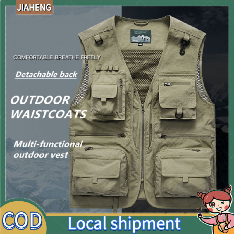 New Mesh Quick-drying Vest Men's Casual Outdoor Multi-pocket fishing ...