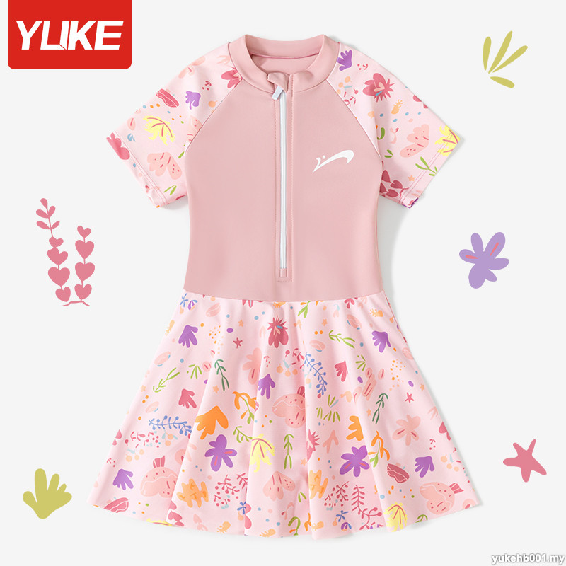 YUKE Swimming Suit Kid Girl One Piece Sun Protection Swimsuit Swimming ...