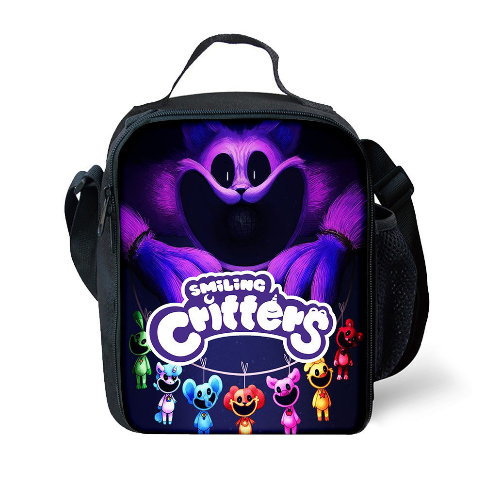 Kids Cute Animal Plush Smiling Critters Lunch Shoulder Bag School ...