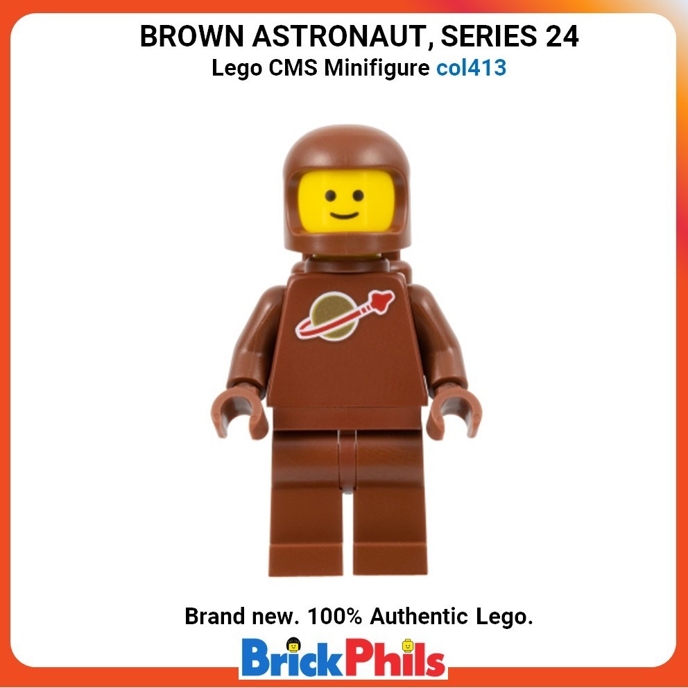 Lego CMS Minifigure col413 Brown Astronaut, Series 24 | Shopee Philippines