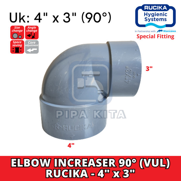 Elbow Increaser 90 4 x 3 inch RUCIKA VUL Knee Overloop Vlok Reducer | Shopee Philippines
