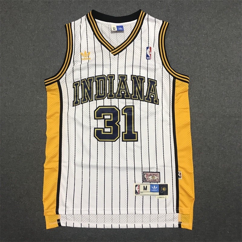 New Pacers Indian Male NBA #31 Reggie Miller Retro Basketball Shirts ...