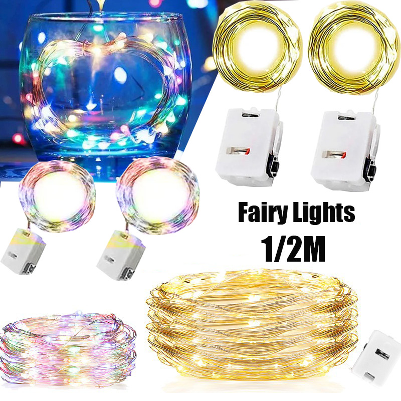 1/2m Battery Powered Color Flashing Light Strip / Holiday Atmosphere ...