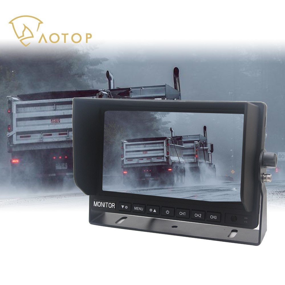 7 Inch AHD Rear View Monitor 3 Ways HD Blind Area Video Monitoring PAL ...