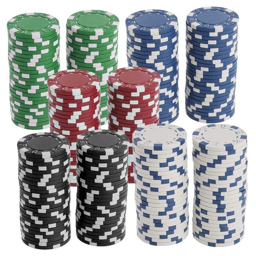 50pcs Poker Chips Striped Rim Plain Suited Professional Poker Chips ...