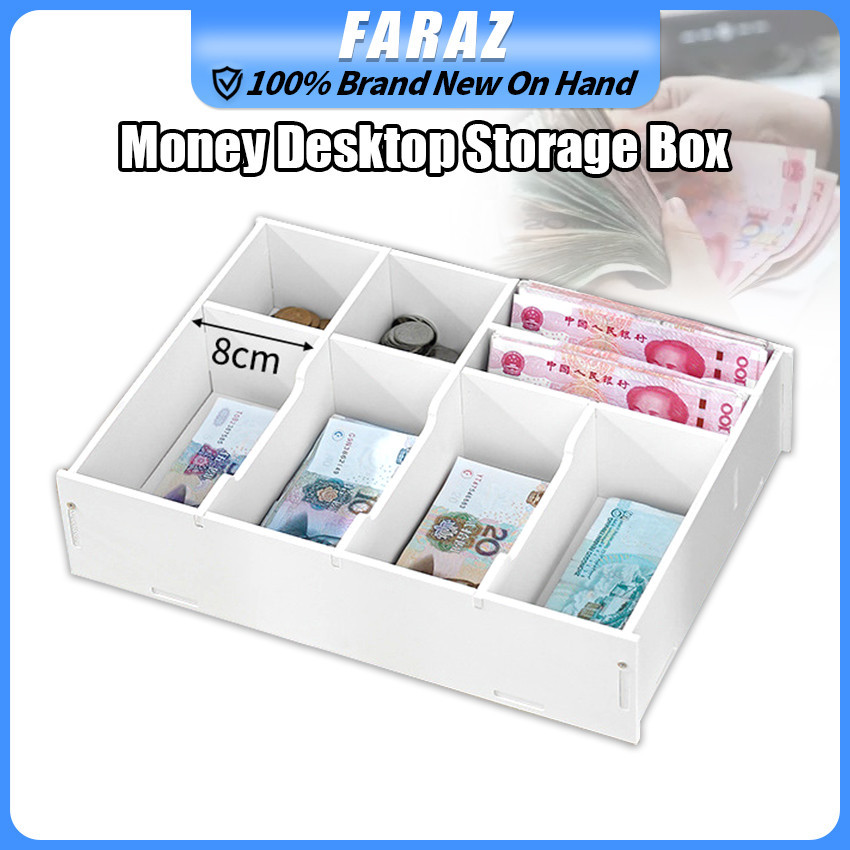 Multi-Grid PVC Desktop Cash Drawer Box Cashier Money Separator ...