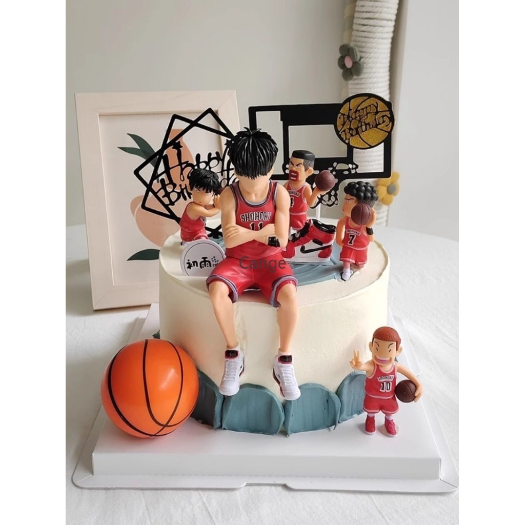 Slam Dunk Master Cake Decorative Ornament Basketball Boy Blue Frame ...