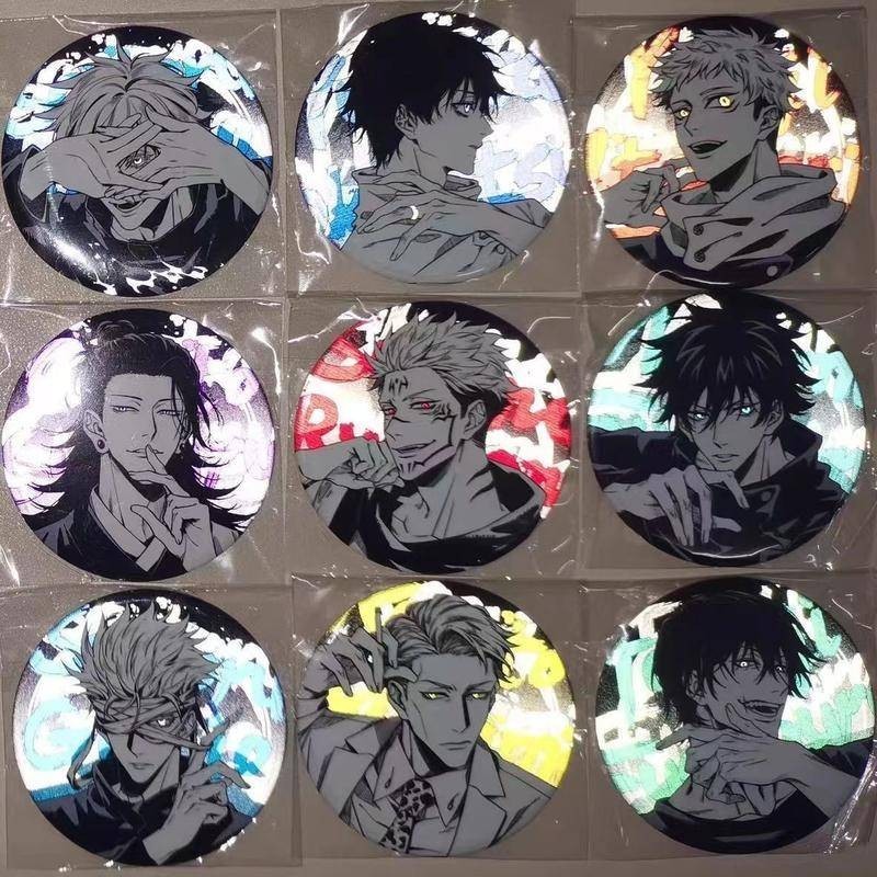Anime Jujutsu Kaisen Cosplay Reflective Badges Getou Suguru Gojou ...