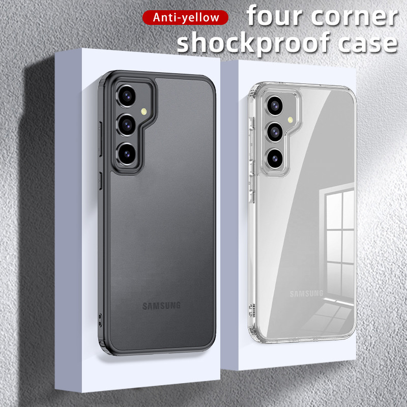 For Samsung Galaxy A55 phone case transparent frosted magnetic suction ...