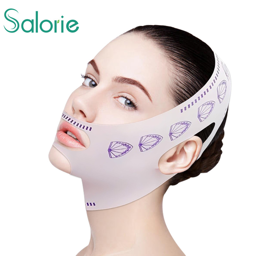 Face Lifting Belt Reduce Double Chin Breathable V Face Bandage Facial ...