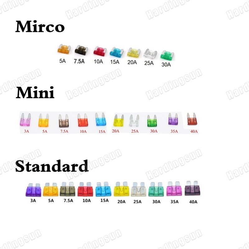 (COD) 10pcs Car fuse, plug fuse, motorcycle fuse, boat fuse, 1 micro ...