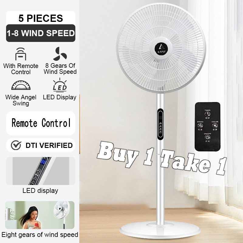 Electric Fan Stand Fan 16 Inch Energy Saving Fan Standard 5 Blade With ...