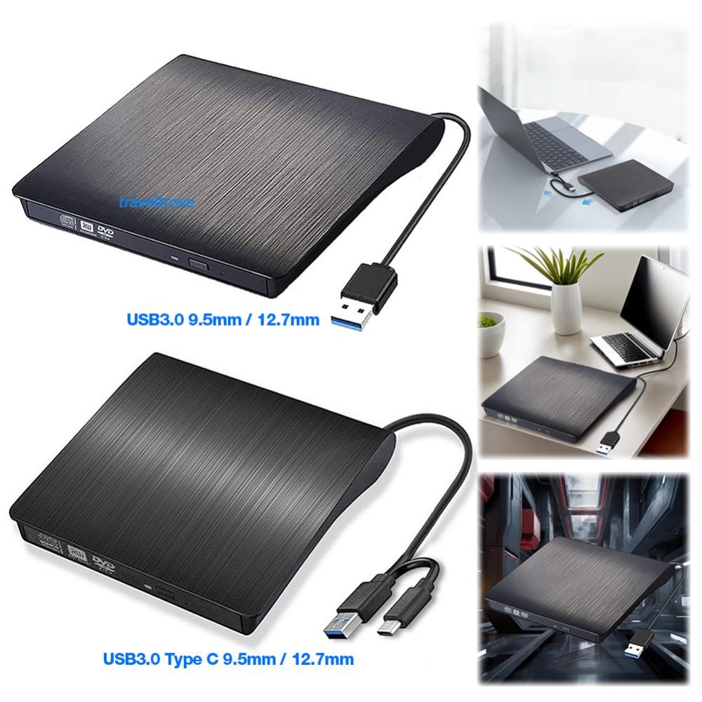 Optical Drive Case USB 3.0/USB 3.0 + USB C DVD External Enclosure SATA ...