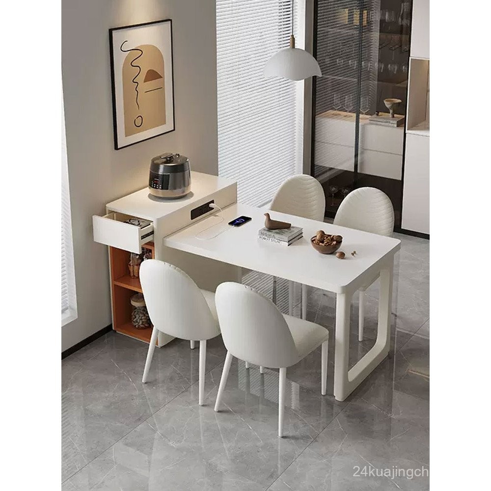 kadisi Cream Style Kitchen Island Dining Table Home Integrated ...