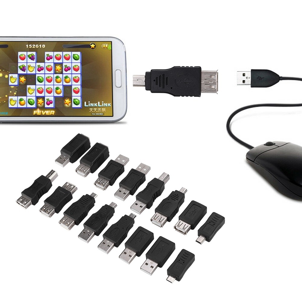 Superparis 16PCS USB Male to Female Adapter Multipurpose USB2.0 ...