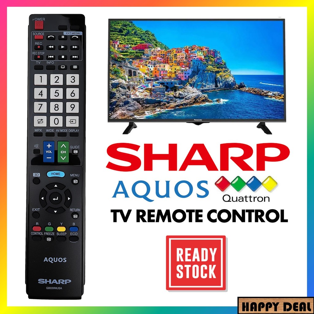 SHARP AQUOS TV REMOTE CONTROL REPLACEMENT (GB039WJSA) | Shopee Philippines