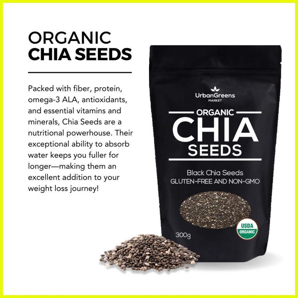 ♞UrbanGreens Market Organic Chia Seeds, Black and White Varieties ...