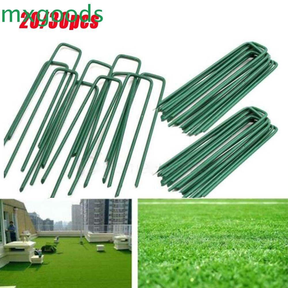 MXGOODS Steel Pegs Plastic U shape U Pins Artificial Grass Ground ...
