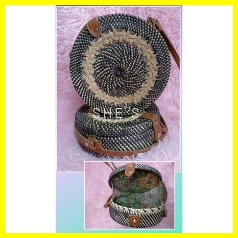 【Latest Style】 Authentic Classic Round Rattan Bags | Shopee Philippines