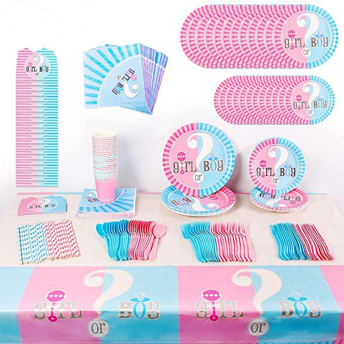 Gender Reveal Party Decorations Girls Or Boys Tableware Fork Spoon ...