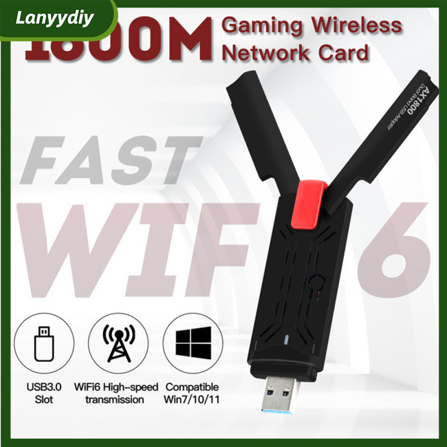 gd 1800Mbps USB 3.0 WiFi 6 Adapter Dual-Band 2.4GHz/5GHz Wireless ...