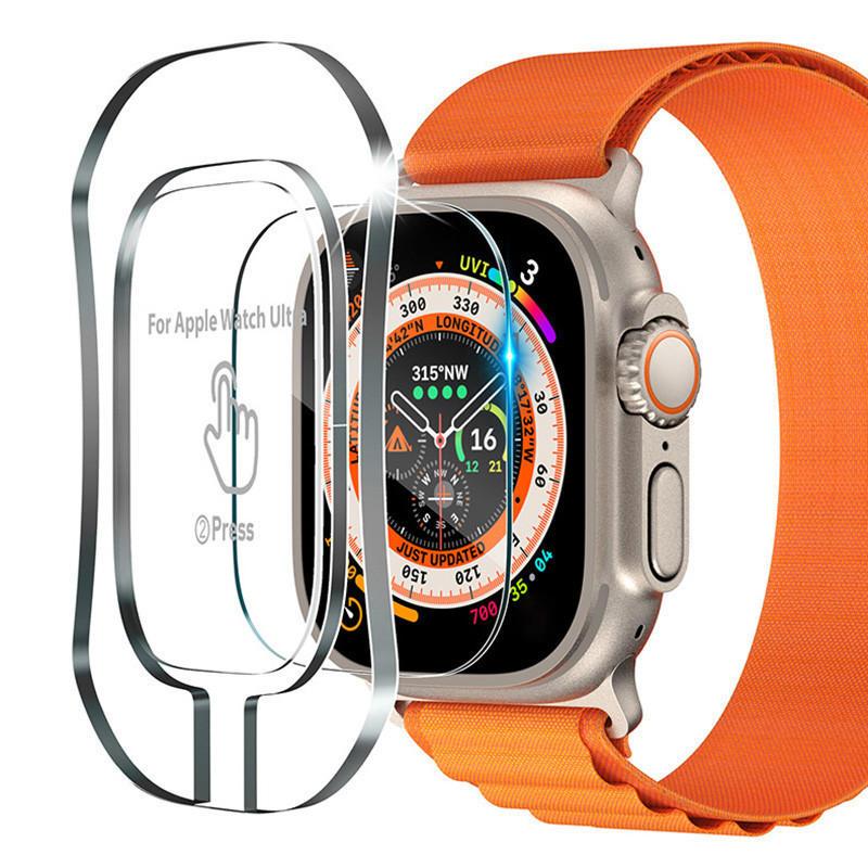 Tempered Glass Film For Apple Watch Ultra 49mm With Automatic Stick HD ...