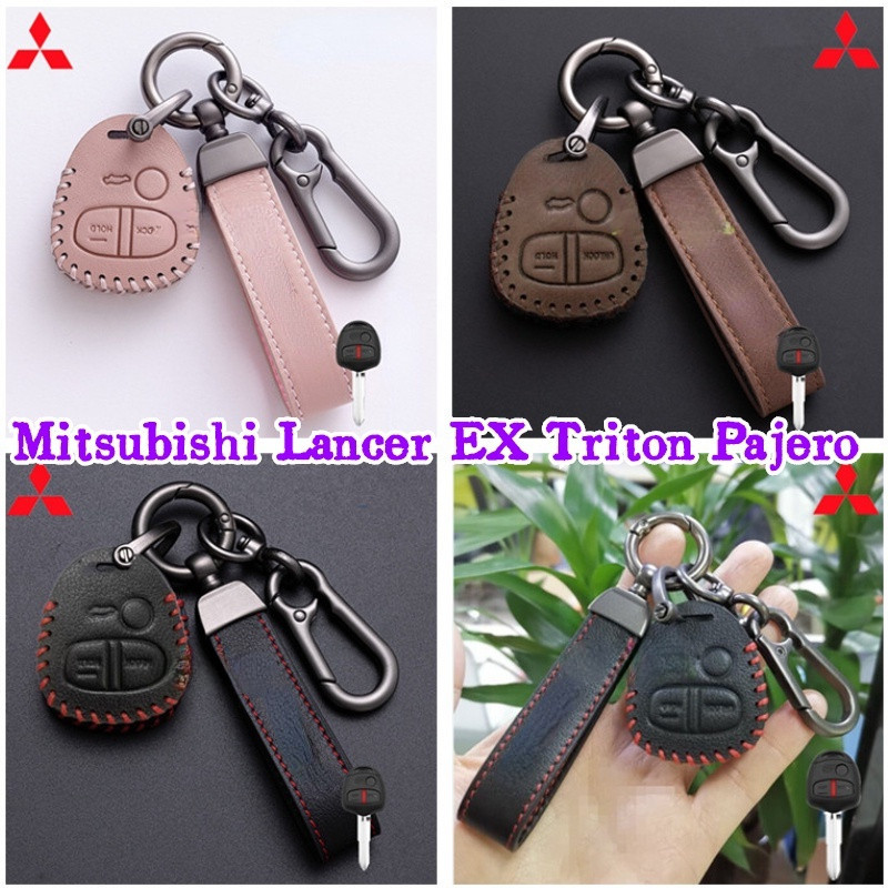 Mitsubishi Car Key Cover key Holder Leather Remote Fob Case For ...