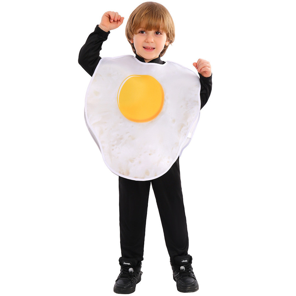 2024 New Style Halloween Food cos Costume Fried Egg Cosplay Costume ...