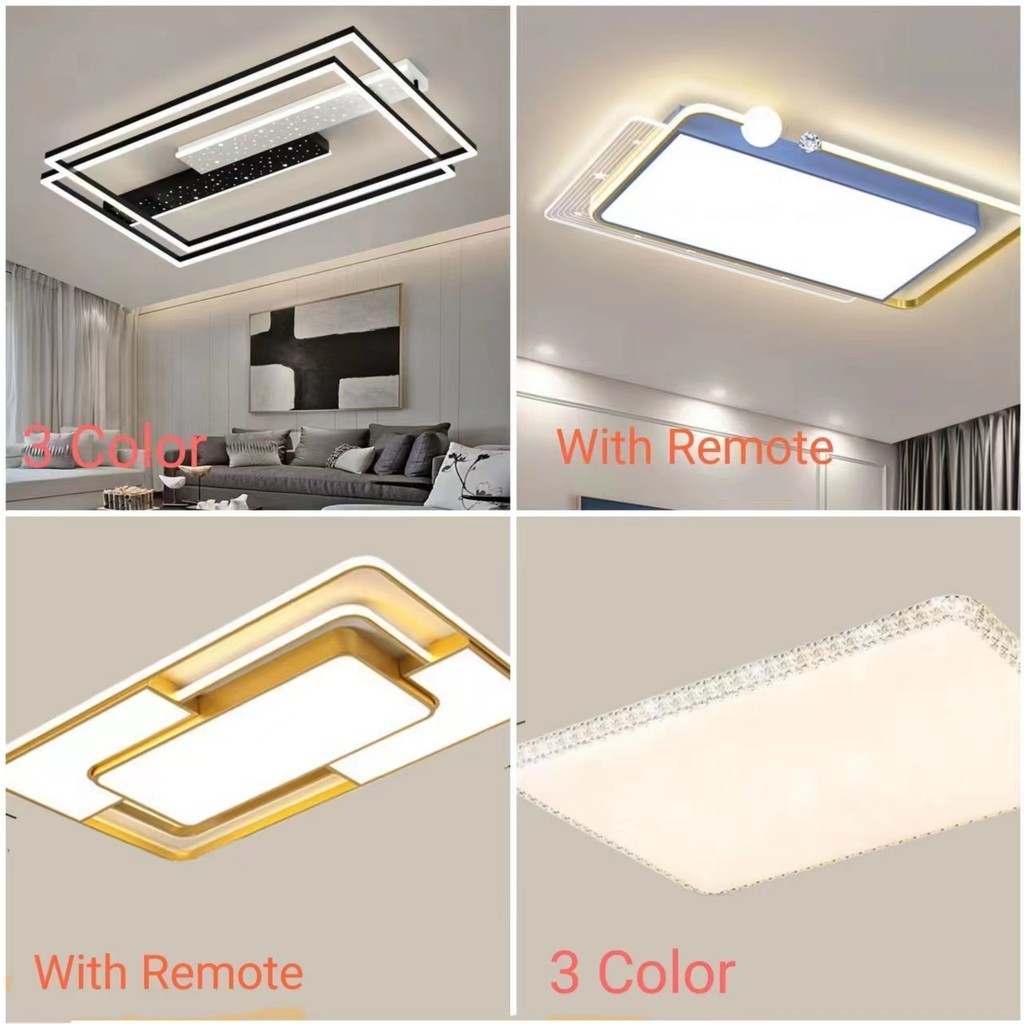 Light for Living Room Ceiling Light Bedroom Rectangular Ceiling Lamp ...