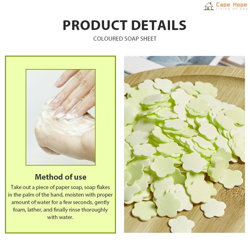 CAP☘️Portable Hand-washing Soap Mixed Disposable Soap Flower Fruity ...
