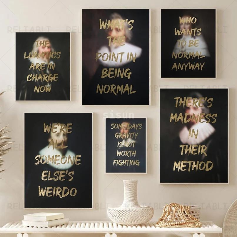 Modern Abstract Graffiti Canvas Art Famous Quotes Poster Print for ...