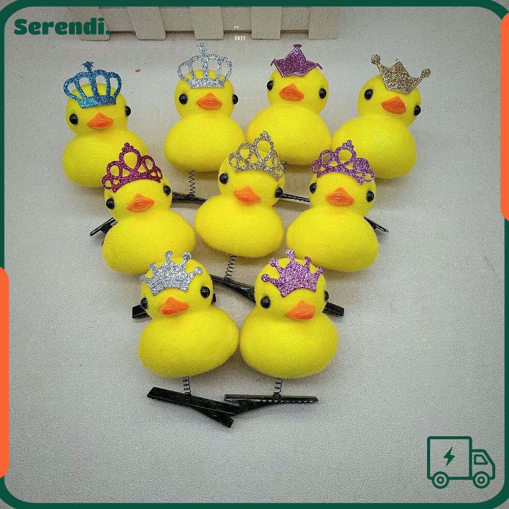 SERENDI 10pcs Hairpin, Little Yellow Duck Cartoon Spring Hair Clip ...