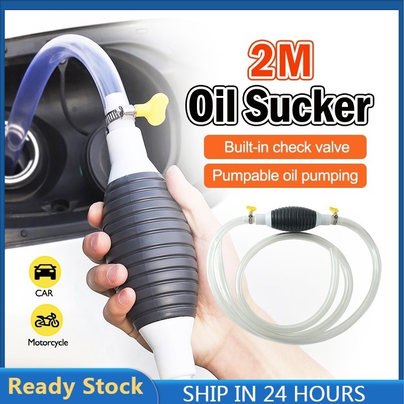 2M Car Fuel Tank Sucker Oil Transfer Car Fuel Pump Manual Hand Fuel ...