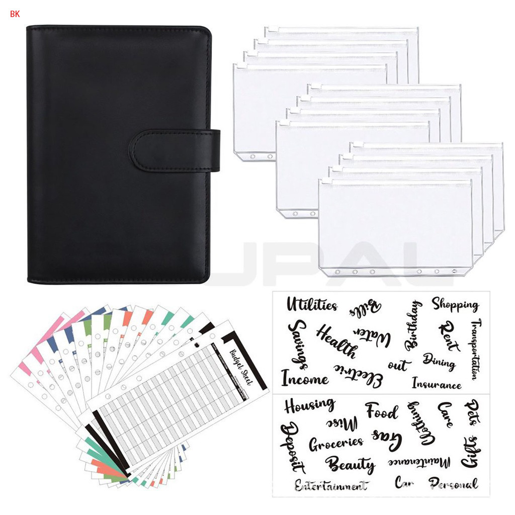 BK A6 Budget Binder Notebook Folder 27 Piece File Organizer Collection ...