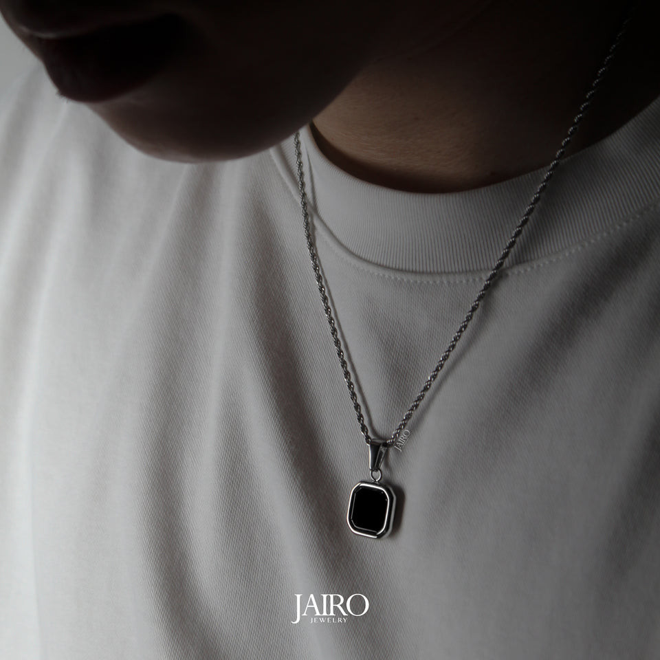 JAIRO Harman Black Amulet Necklace in Silver | Shopee Philippines