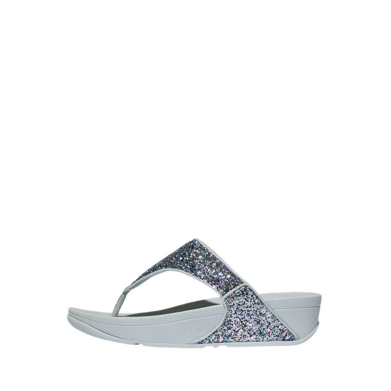 Fitflop Lulu Womens Multi-Tonal Glitter Toe-Post Sandals- Quiet Blue | Shopee Philippines