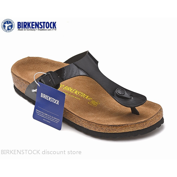 [Original]Birkenstock Gizeh Men's/Female Classic Cork Black Mirror ...
