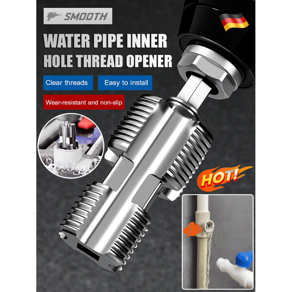 PPR water pipe inner hole thread opener For Pvc Plastic Pipe 4 Points 6 ...