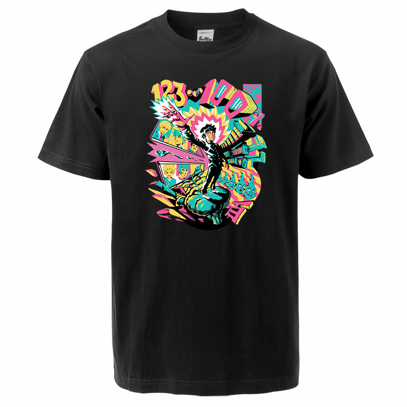 Summer 2025 Mens Mob Psycho 100 Anime Tshirt Oversize Streetwear Topss ...
